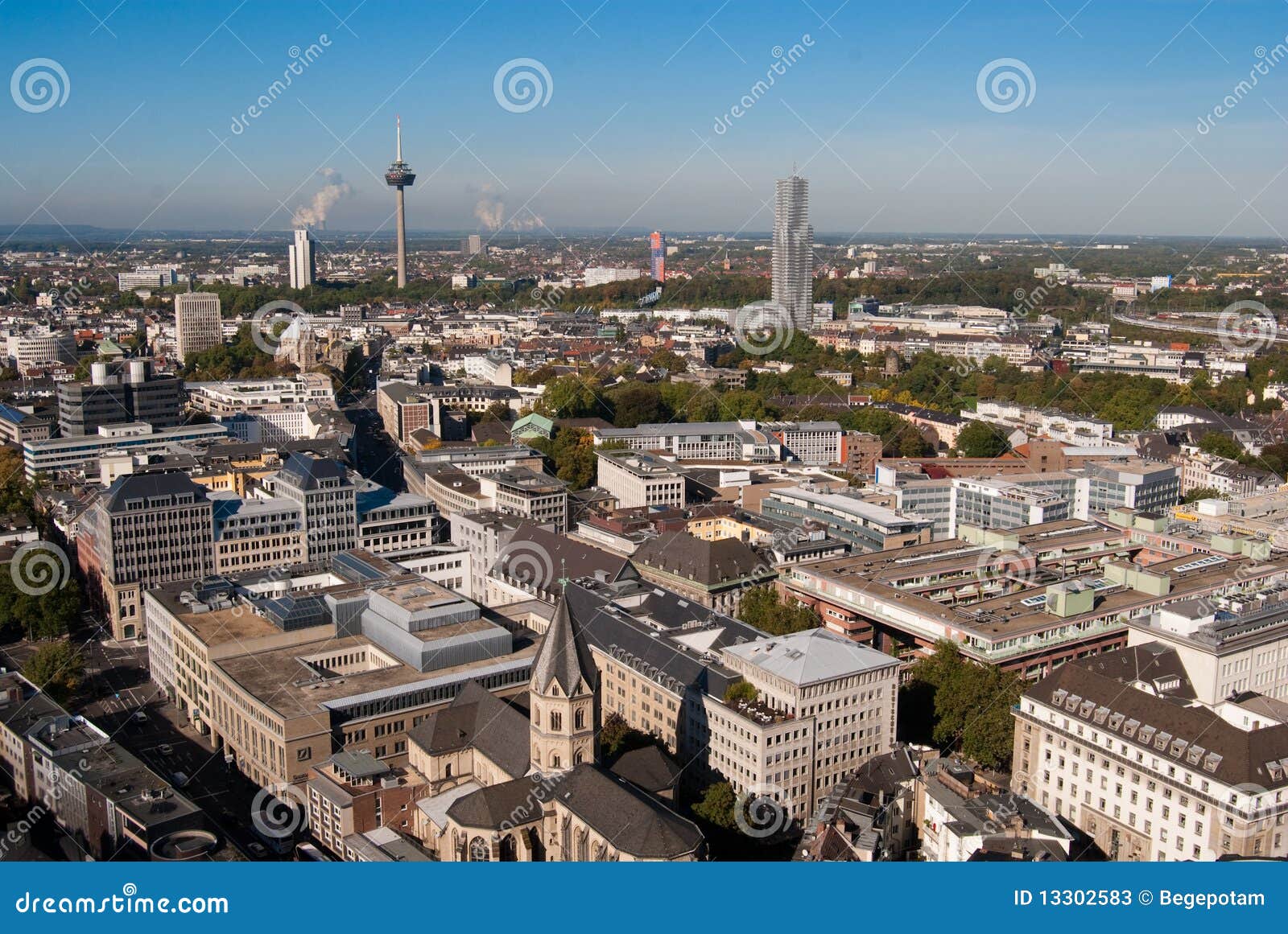 Cologne Cityscape from Cologne Cathedral Stock Image - Image of ...