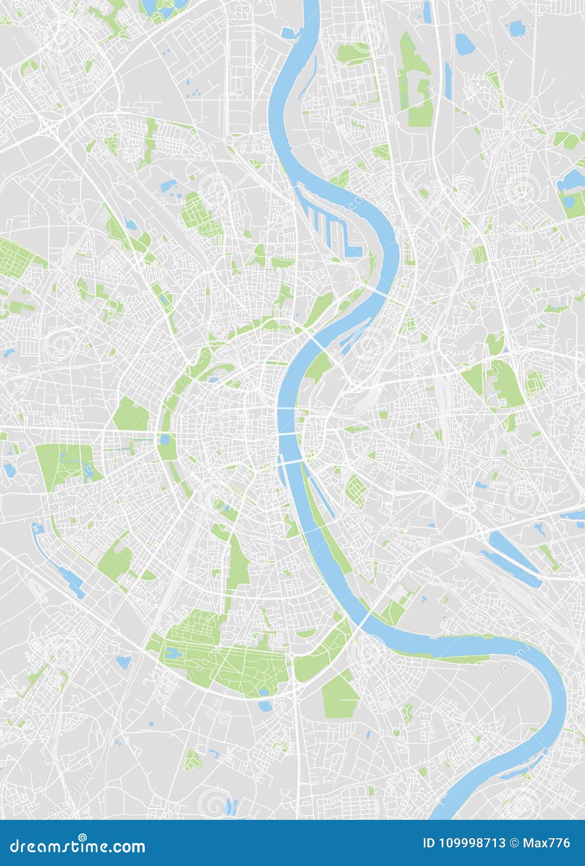 Cologne colored vector map stock vector. Illustration of district ...