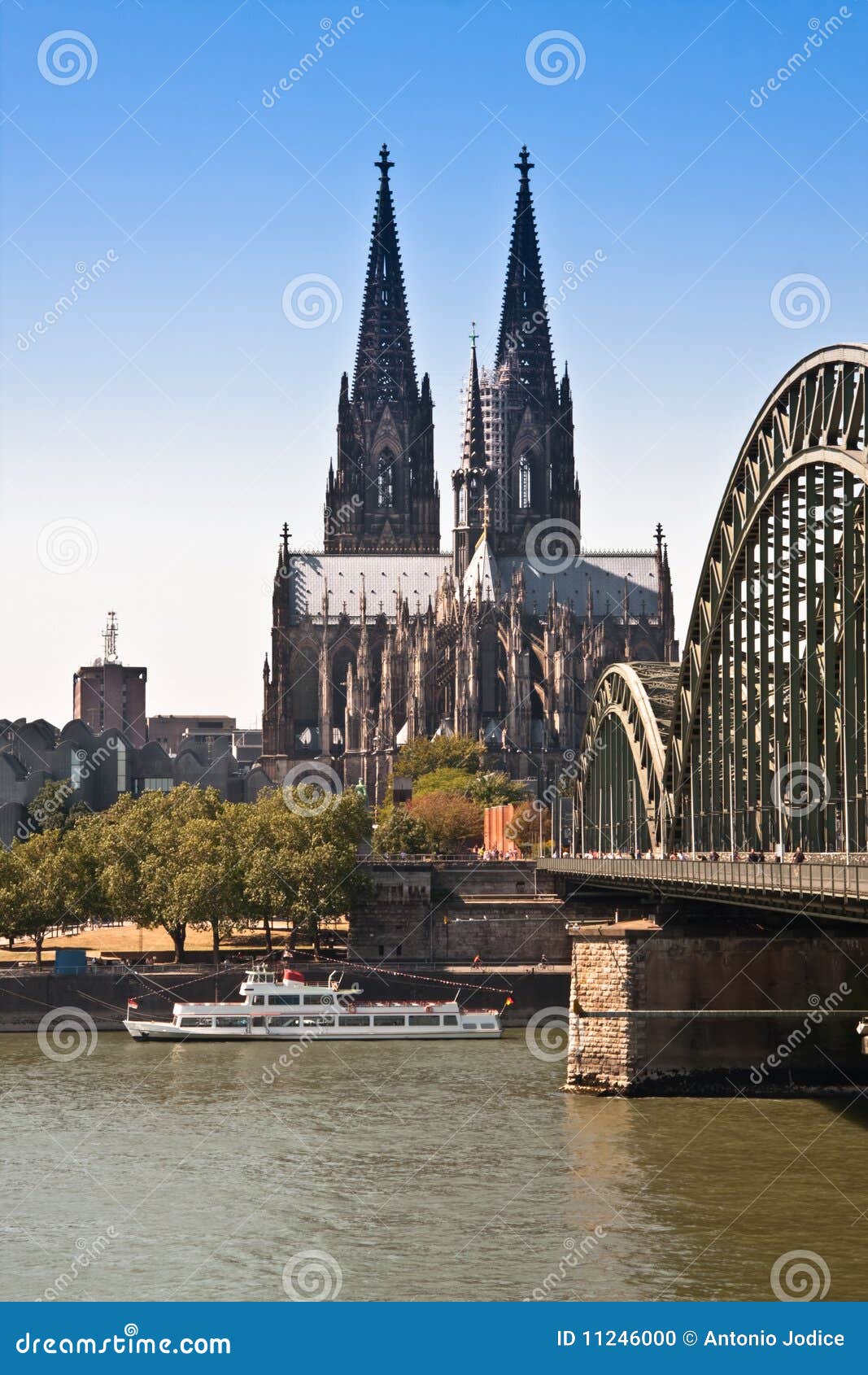 Cologne, Dom View from the River Stock Photo - Image of skyline, german ...