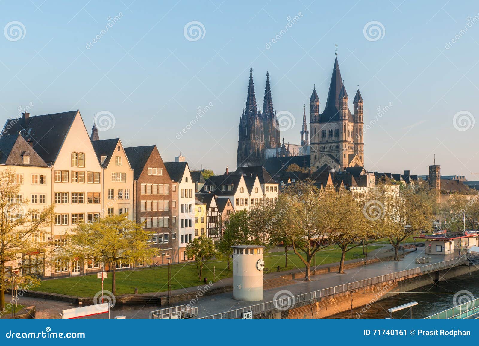 Cologne, Germany Aerial View Over the Rhine River. Editorial Photo ...