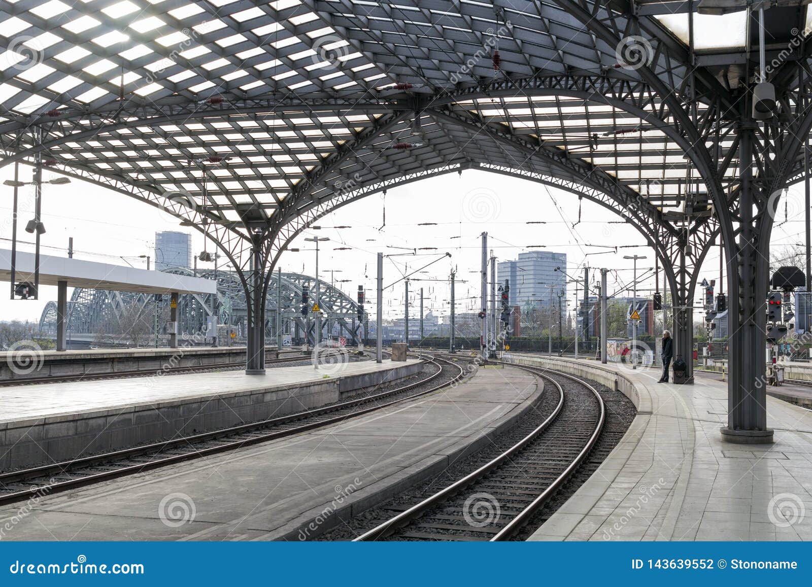 Cologne, GERMANY - April 7, 2018: Platform in Morning at Cologne ...