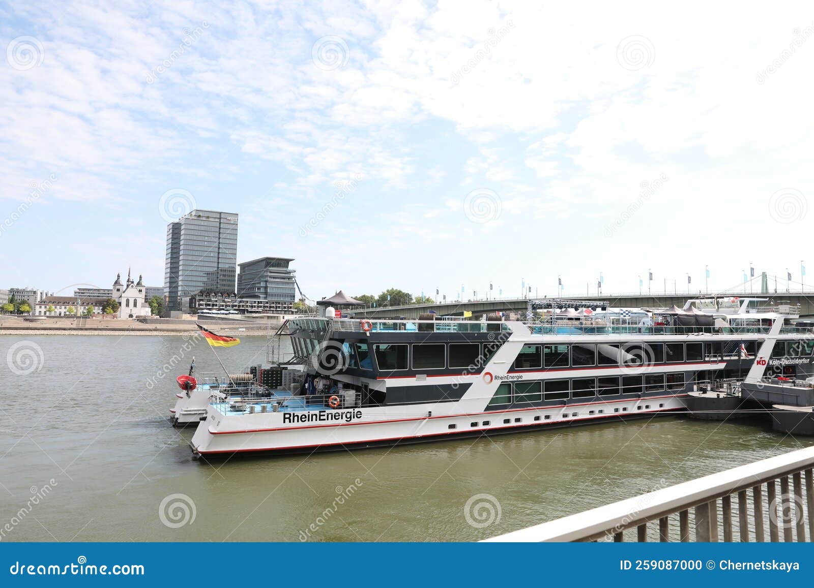 Cologne, Germany - August 28, 2022: Beautiful Ferry Boat on River ...