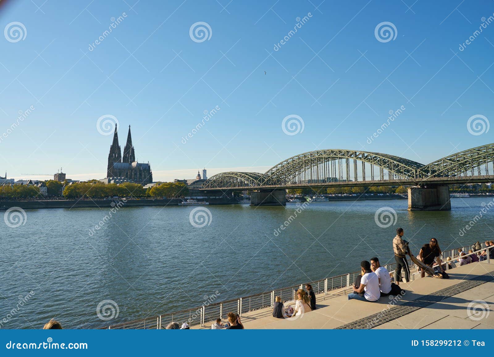 Cologne editorial photography. Image of riverside, blue - 158299212