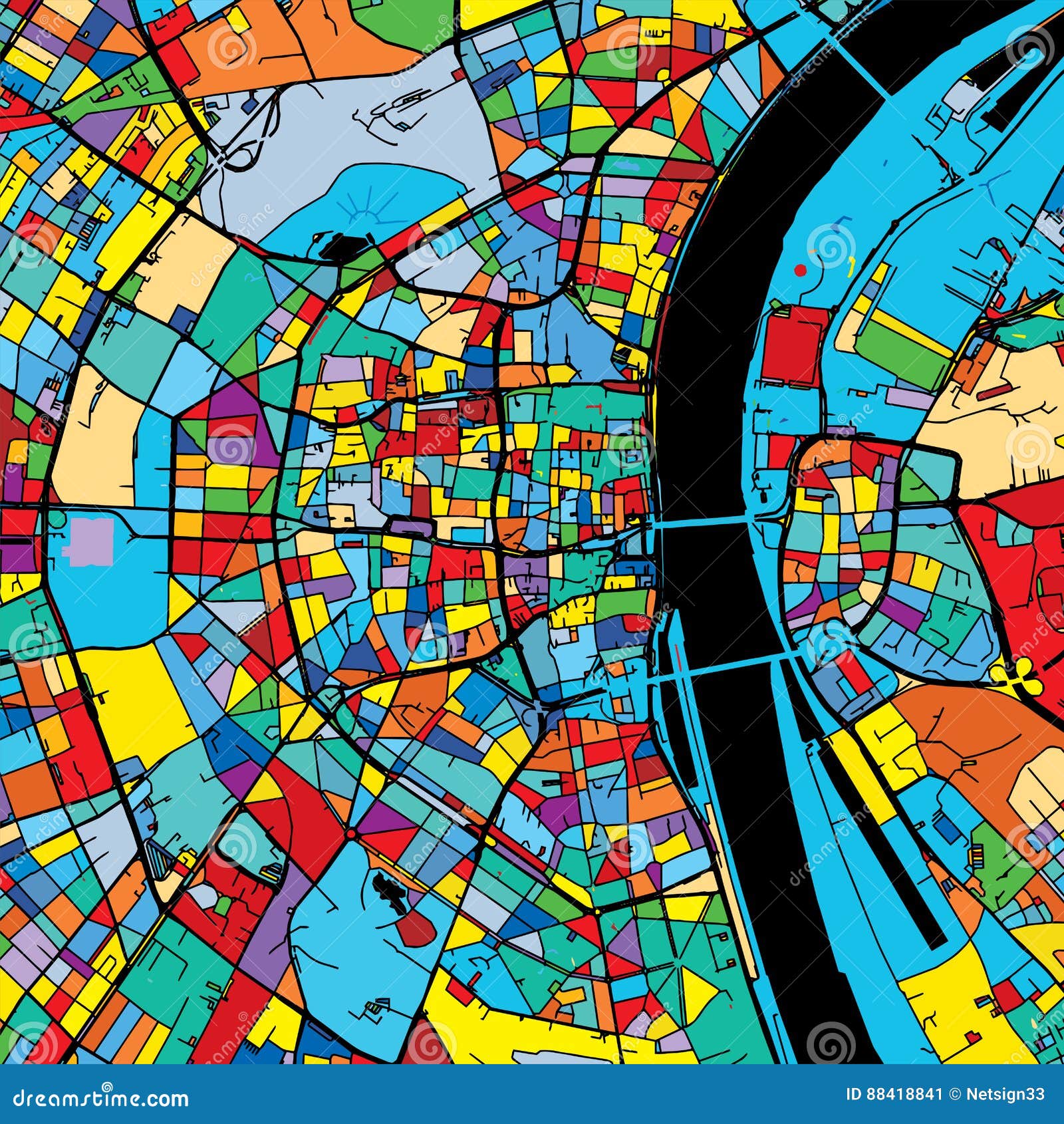 Cologne Germany City Map In Retro Style. Outline Map. Cartoon Vector ...