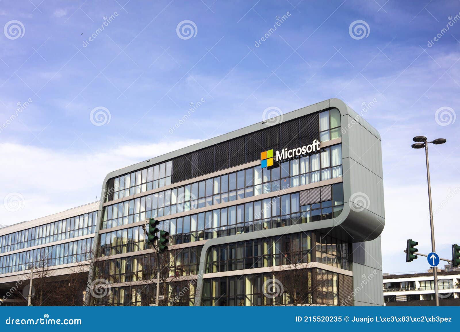 Cologne, Germany - February 22, 2021: View of Microsoft Building ...