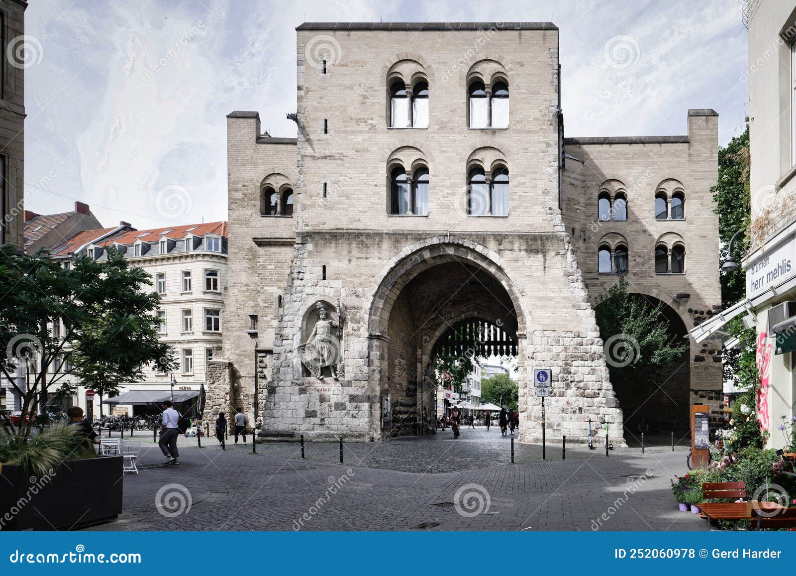 Medieval City Gate in Cologne Editorial Stock Photo - Image of ...