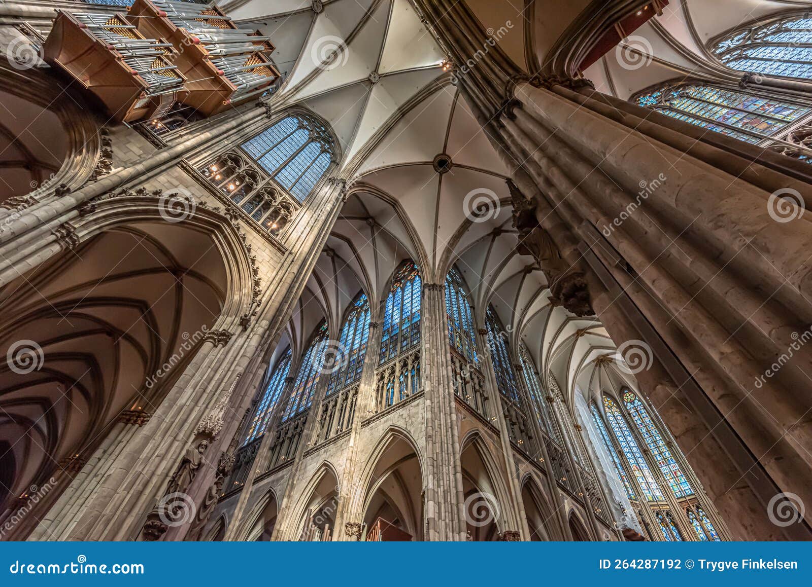 Wide Angle Interior View of the Cologne Cathedral... Editorial ...