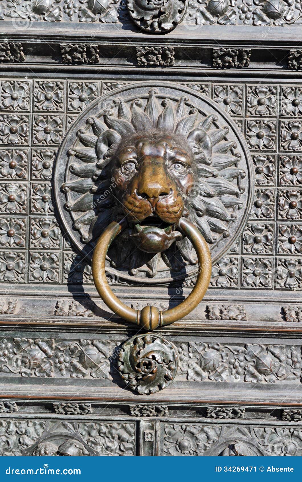 Cologne Lion stock image. Image of germany, knocker, gate - 34269471