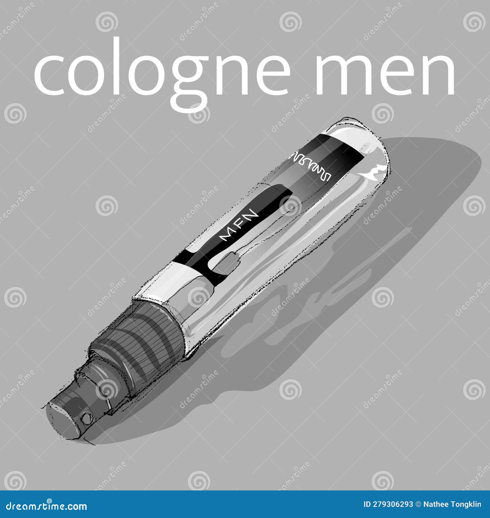 Cologne Men Drawing Sketch Pencil Style Stock Illustration ...