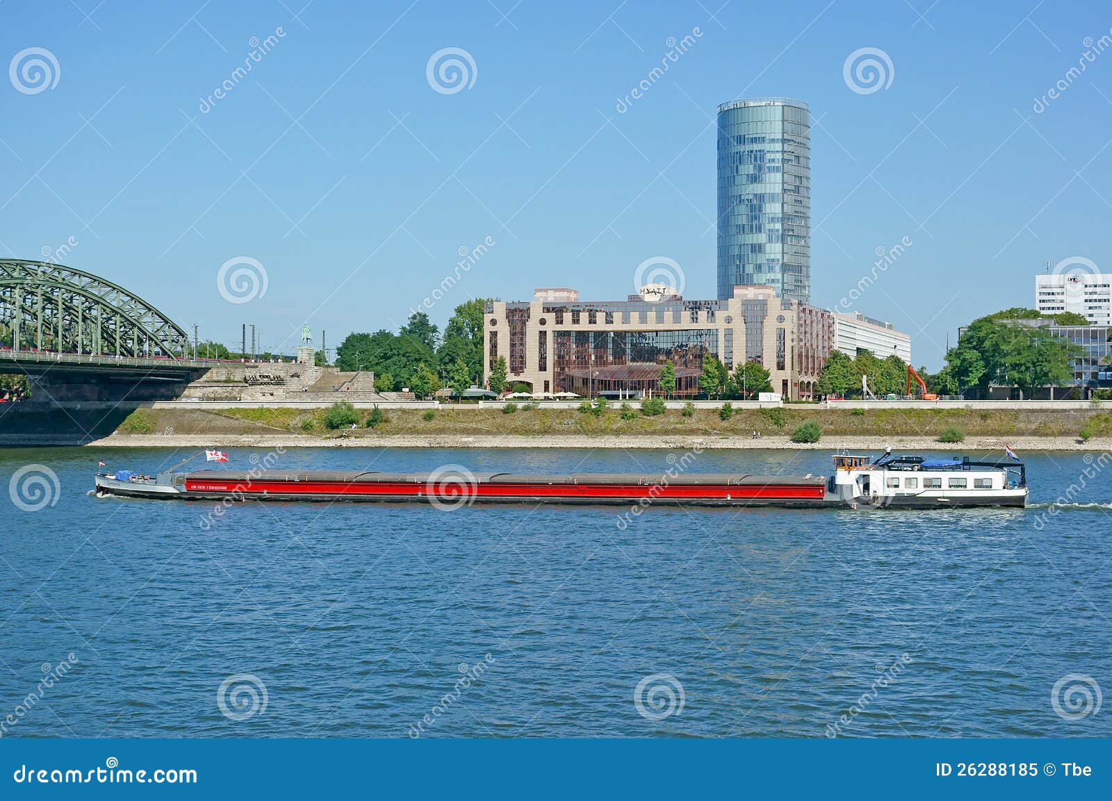 Cologne Riverside editorial image. Image of bridge, office - 26288185