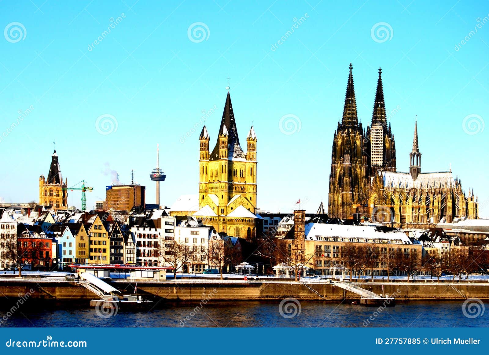 Cologne Skyline stock image. Image of city, visit, landmark - 27757885