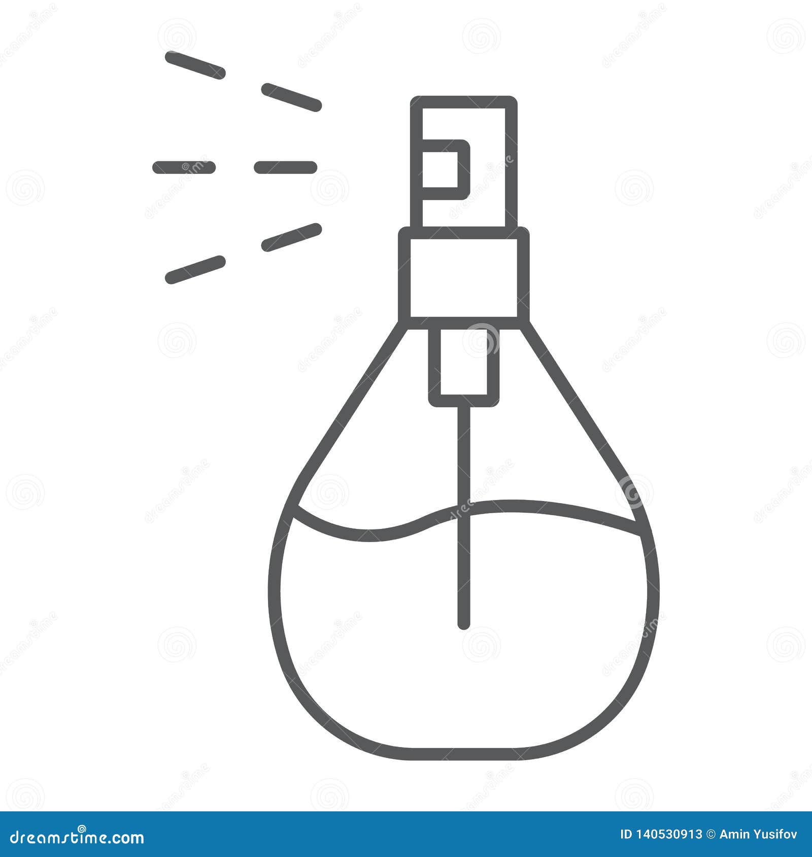 Cologne Spray Thin Line Icon, Deodorant and Fragrance, Perfume Sign ...