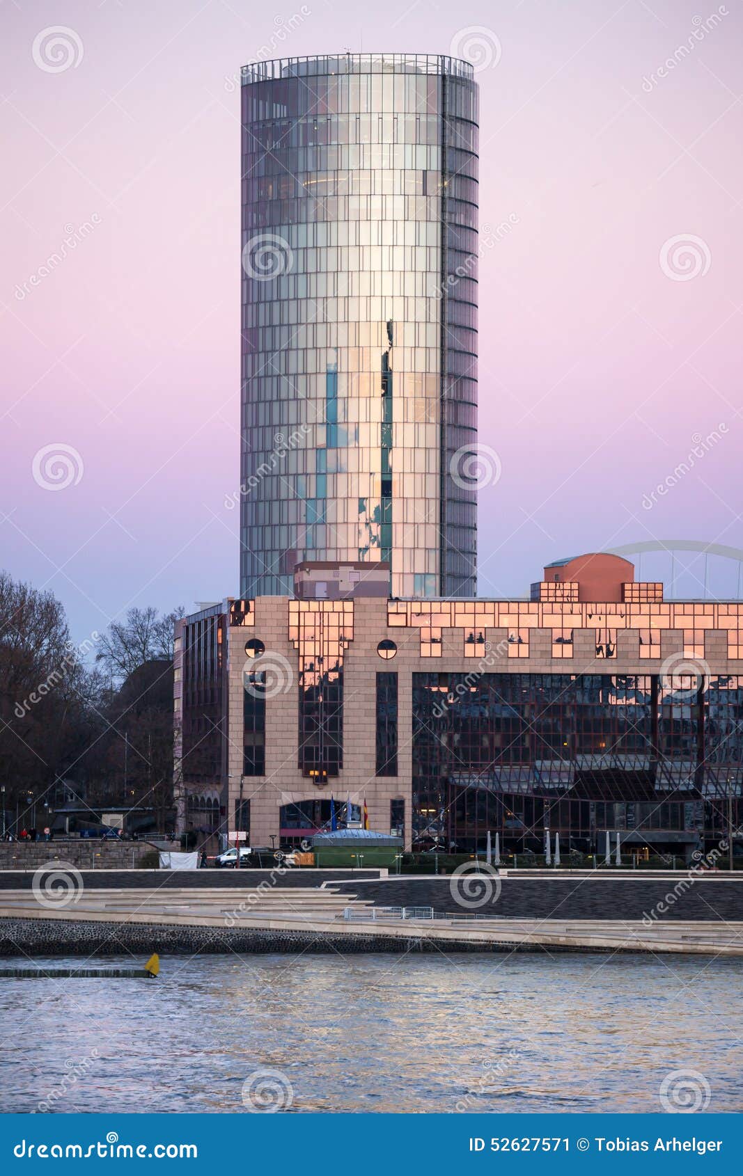 Cologne Triangle Tower Sundown Stock Image - Image of modern ...