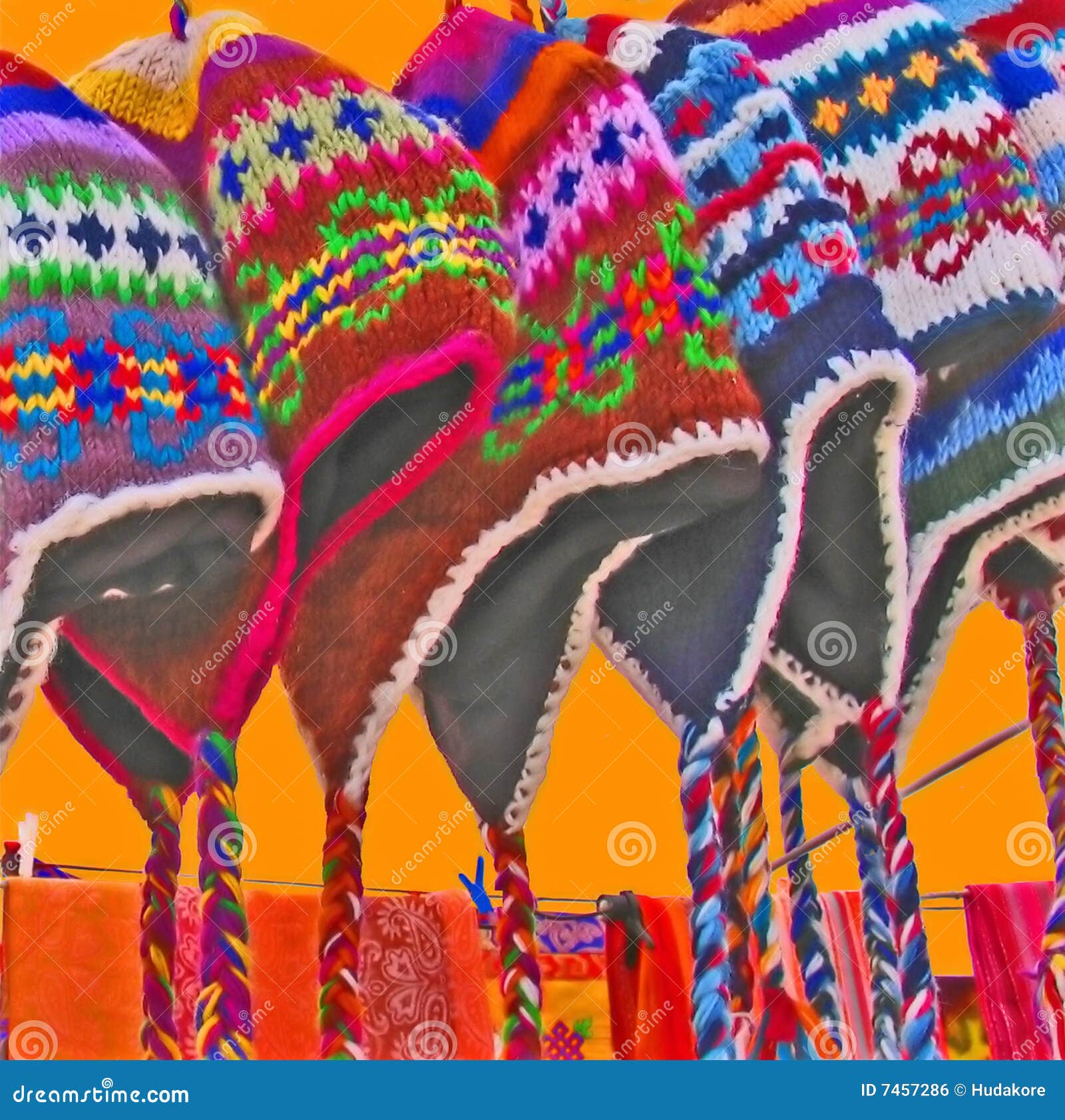 Cololrful chullo hats stock photo. Image of decoration - 7457286