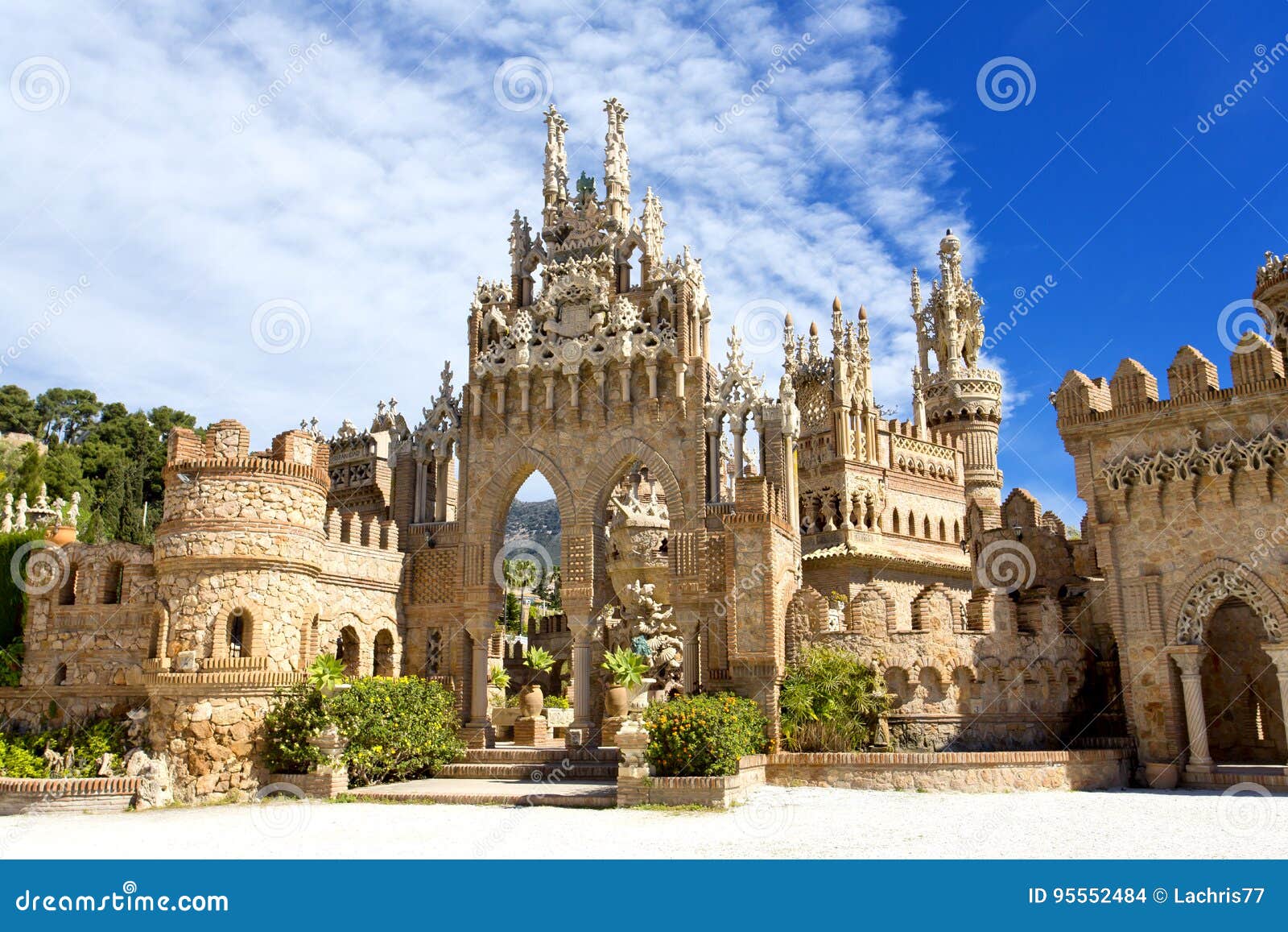 Colomares Castle in Memory of Christopher Colomb at Benalmadena Stock ...