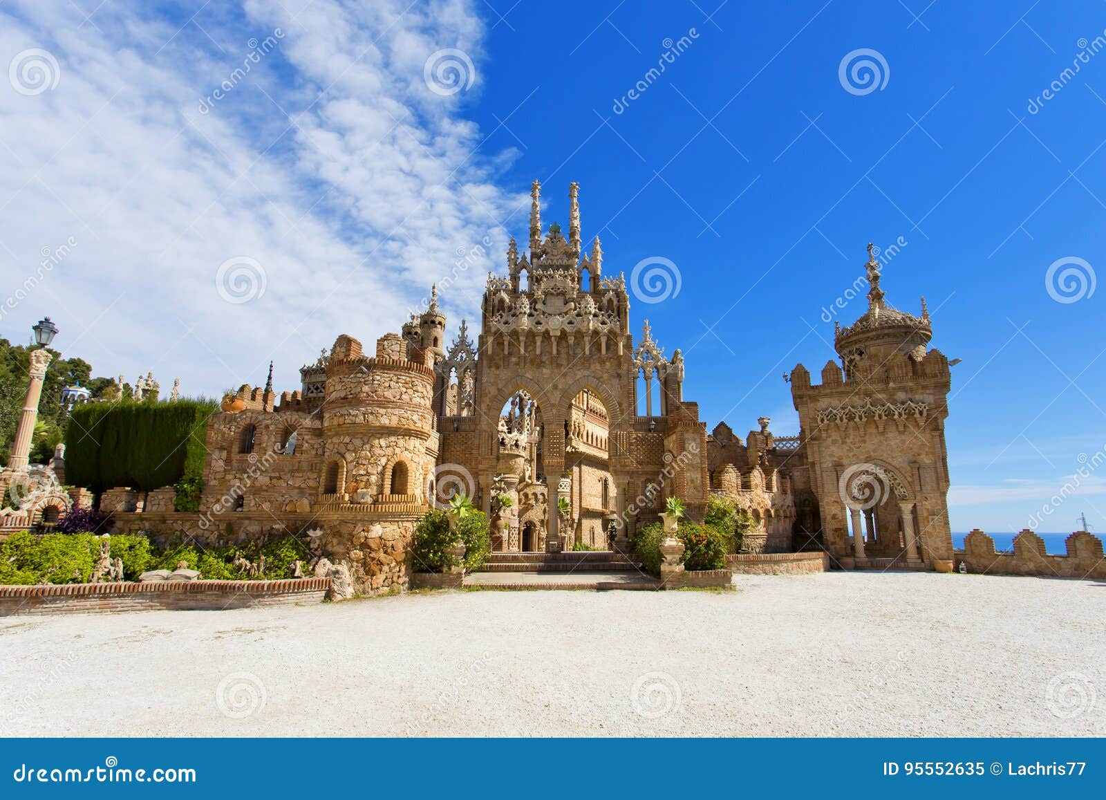 Colomares Castle in Memory of Christopher Colomb at Benalmadena Stock ...