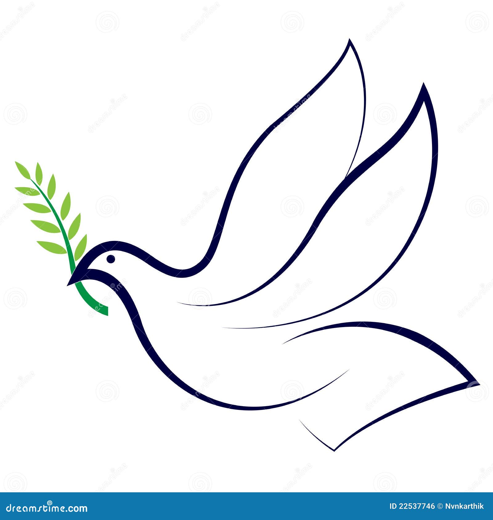 Colomba di pace illustrazione vettoriale. Illustrazione di oliva - 22537746