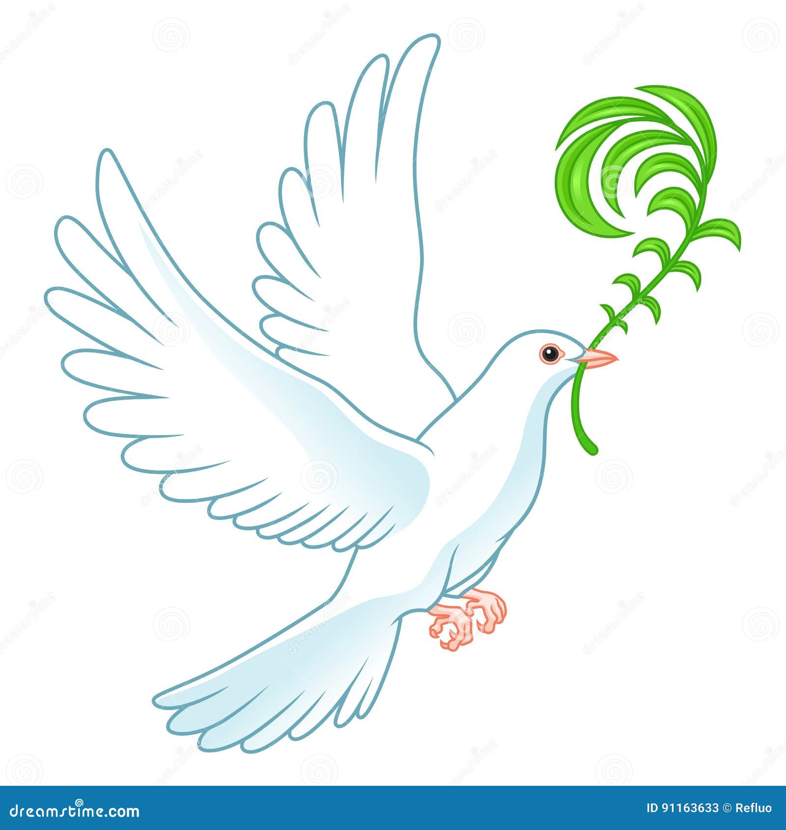 Colomba di pace illustrazione vettoriale. Illustrazione di uccello ...