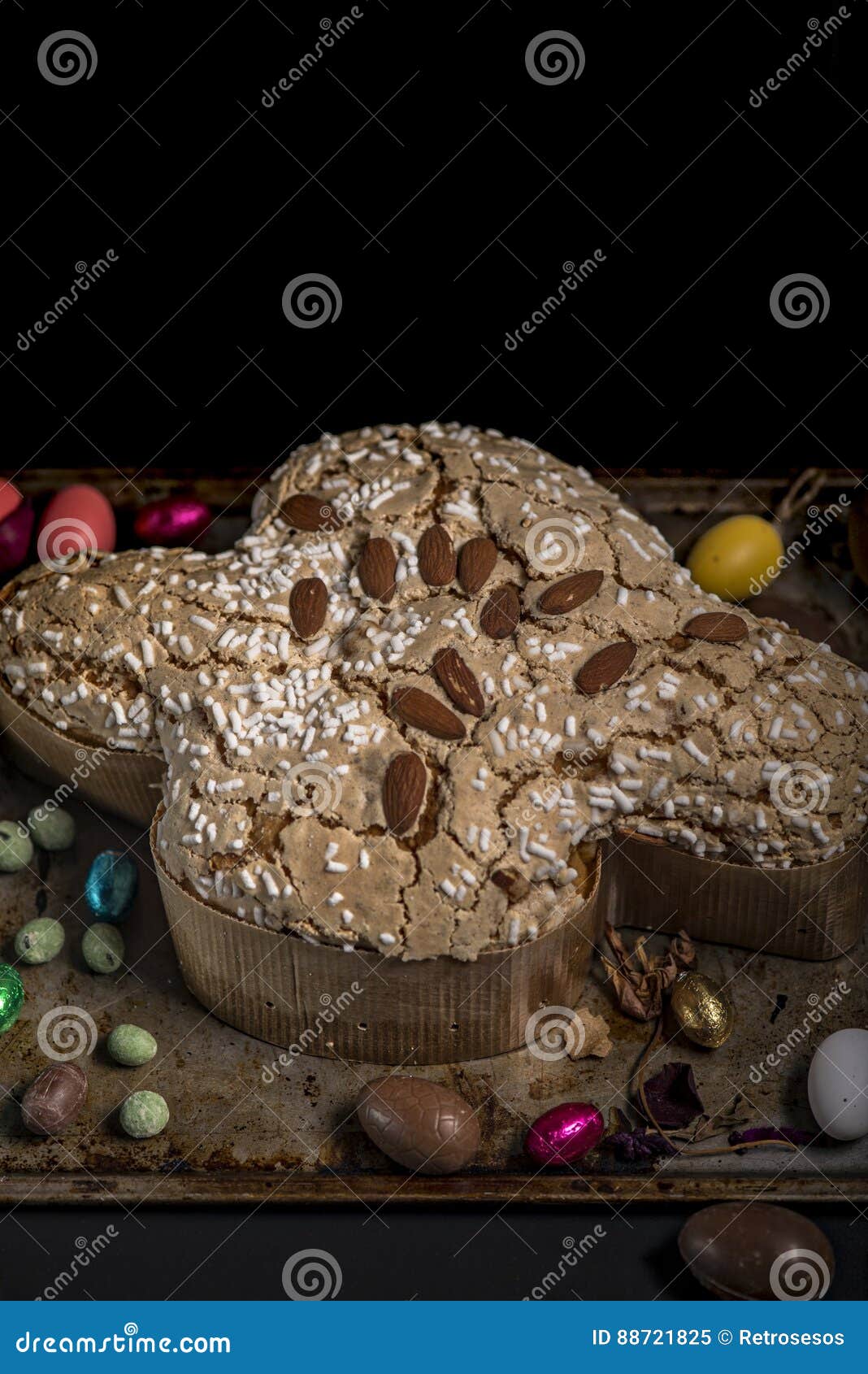 Colomba, Italian Easter Cake, Italy. Stock Image - Image of chocolate ...