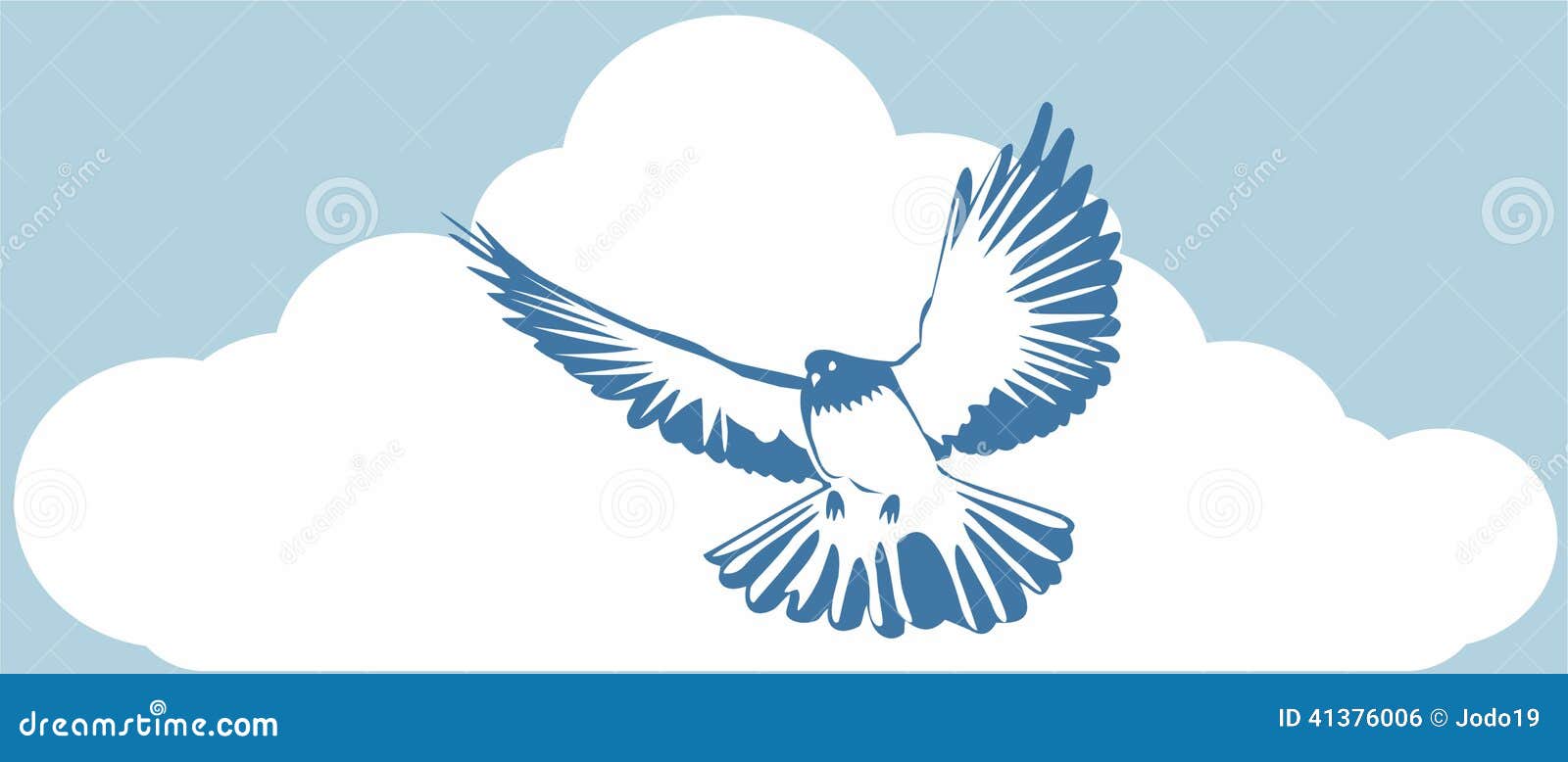 Colombe bleue illustration stock. Illustration du baptême - 41376006