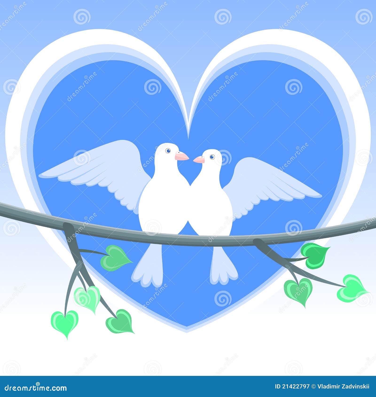 Colombe di amore illustrazione vettoriale. Illustrazione di colombe ...