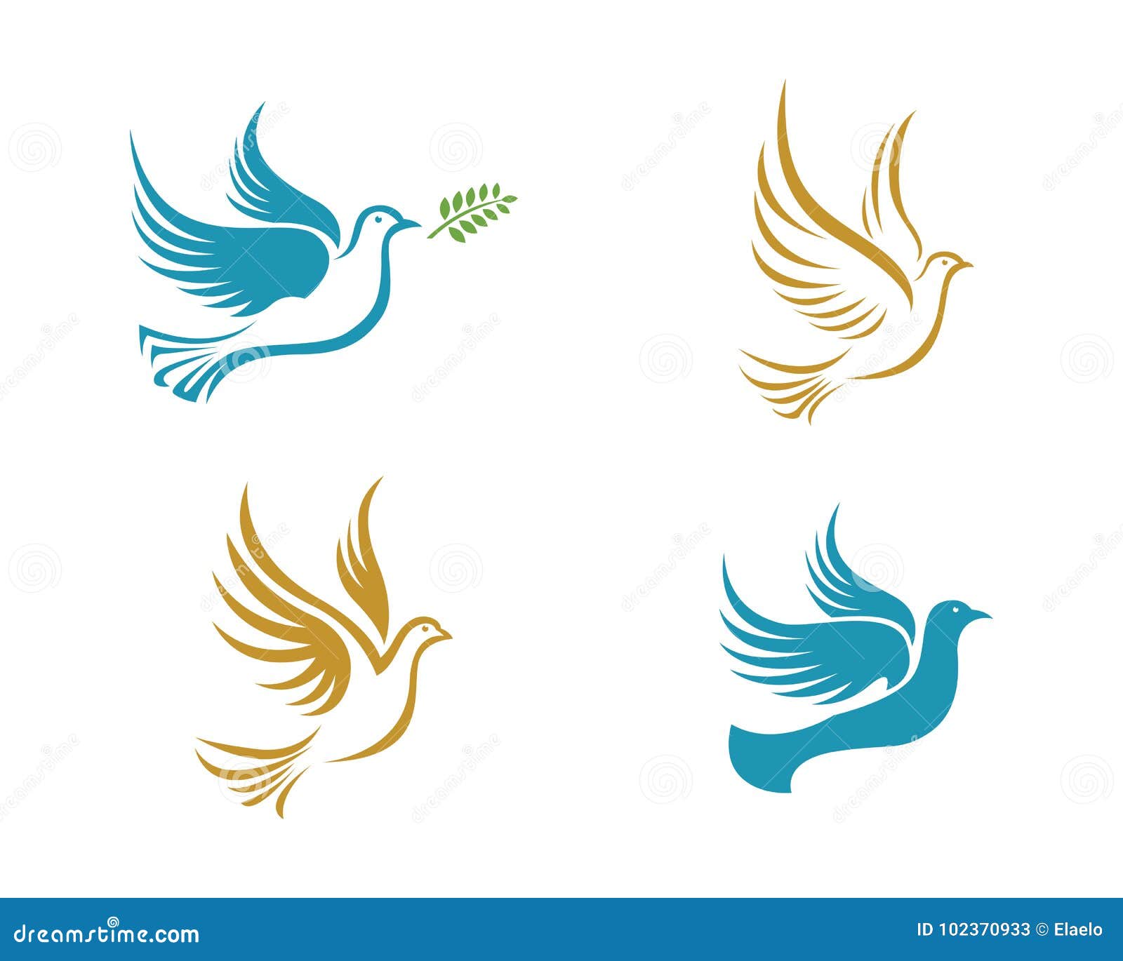 Colombe Logo Template D'oiseau Illustration de Vecteur - Illustration ...