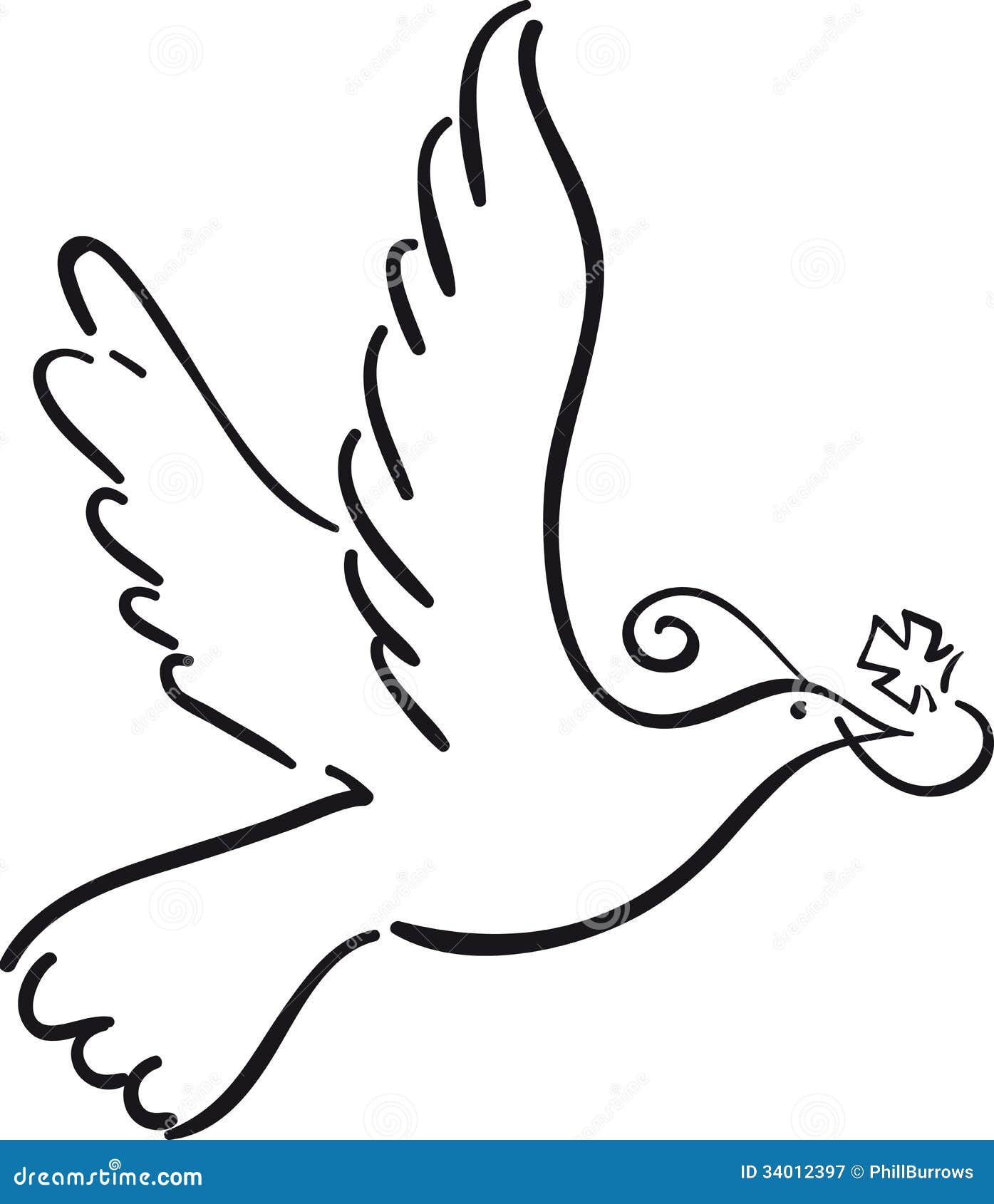 Colombe simple illustration de vecteur. Illustration du calme - 34012397