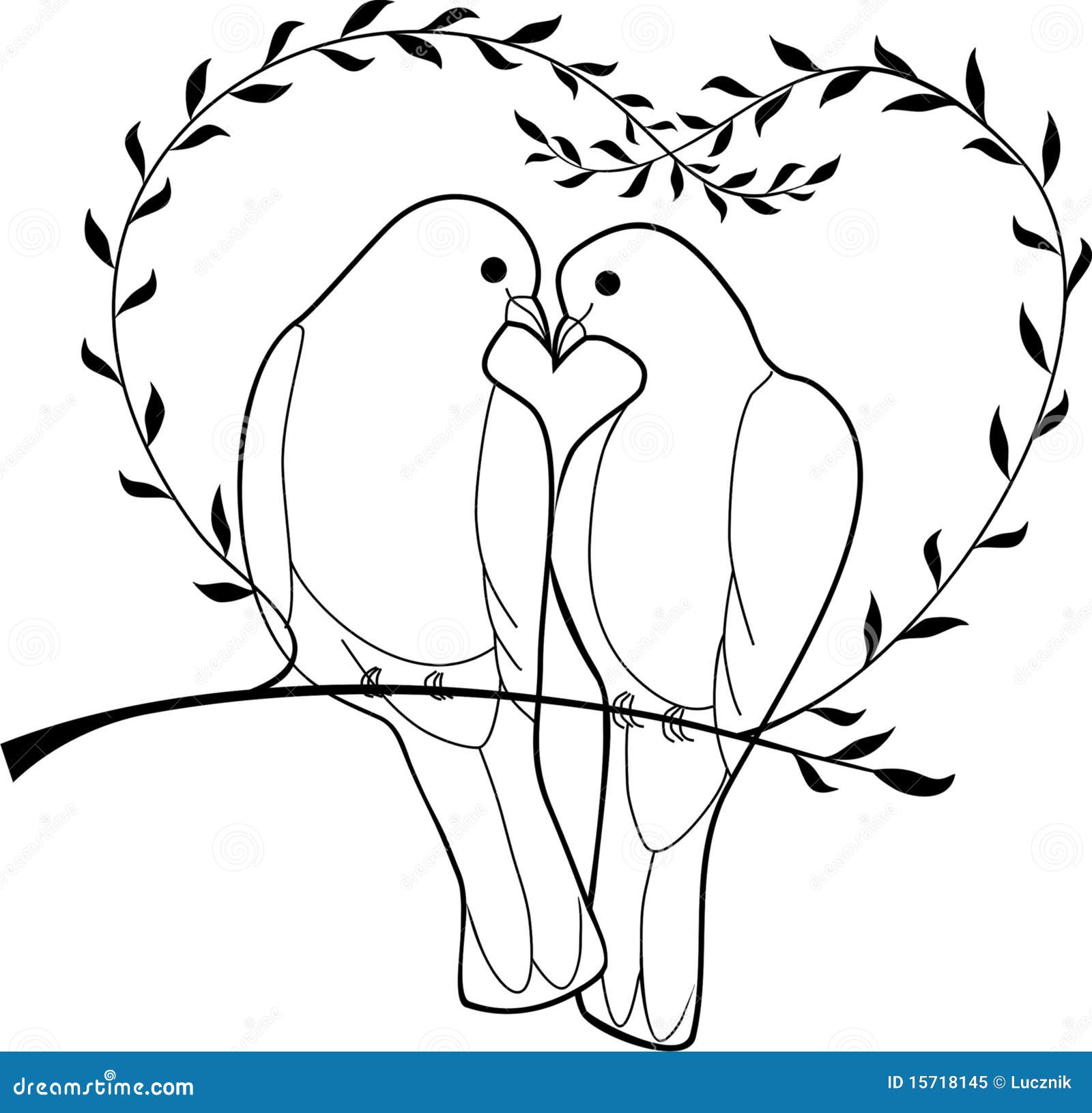 Colombes de l'amour illustration de vecteur. Illustration du colombe ...