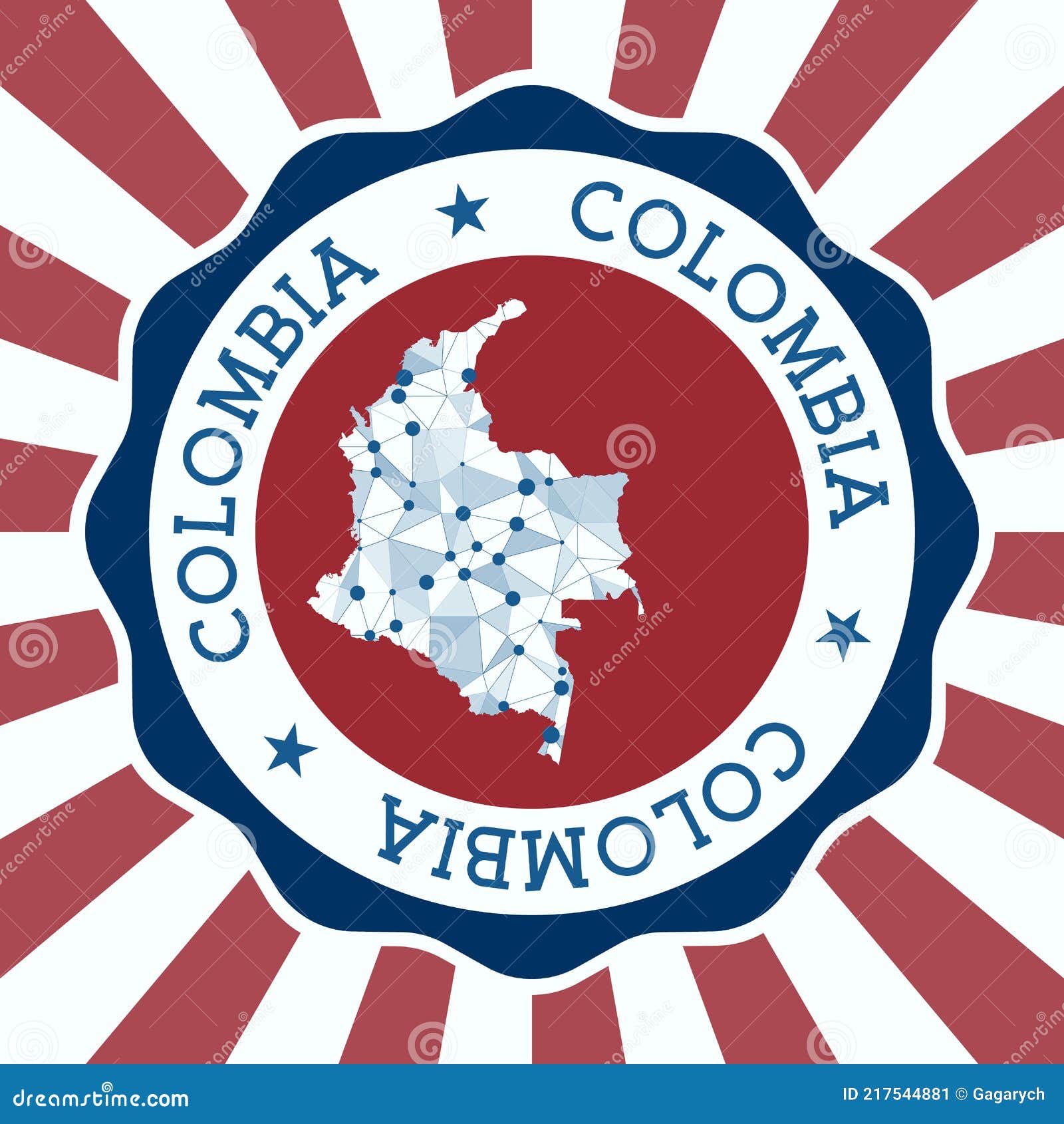 Colombia Badge. stock vector. Illustration of electrical - 217544881