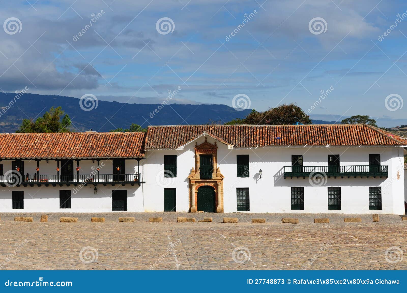 Colombia, Colonial Architecture of Villa De Leyva Stock Image - Image ...