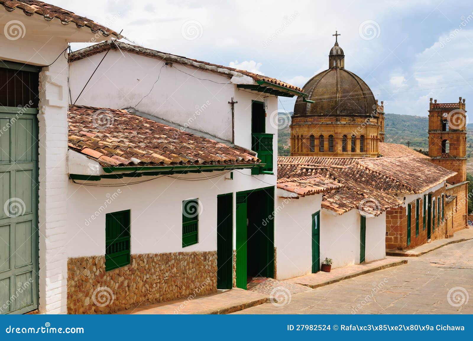 Colombia, Colonial Village of Barichara Stock Photo - Image of american ...