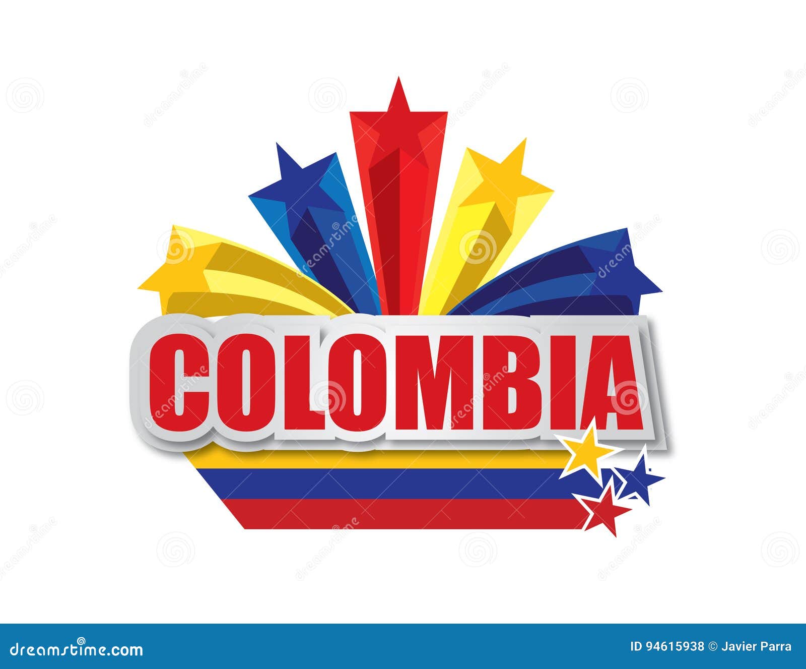 Colombia design stock illustration. Illustration of national - 94615938