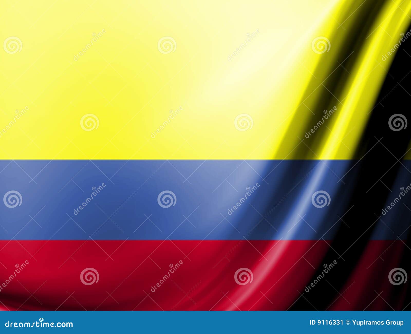 Colombia Flag stock illustration. Illustration of fabric - 9116331