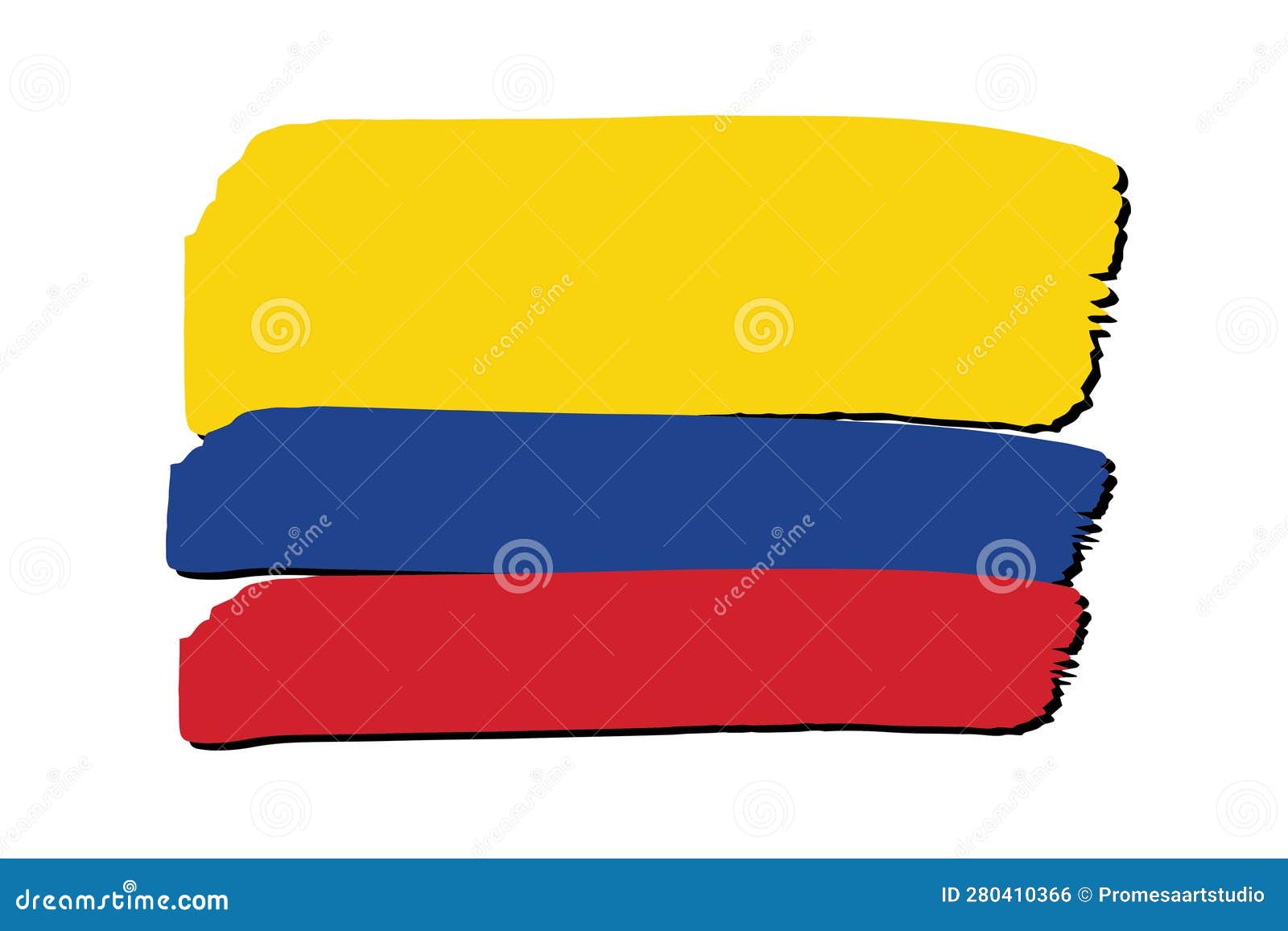 Colombia Drawn On Gray Map. Vector Illustration | CartoonDealer.com ...