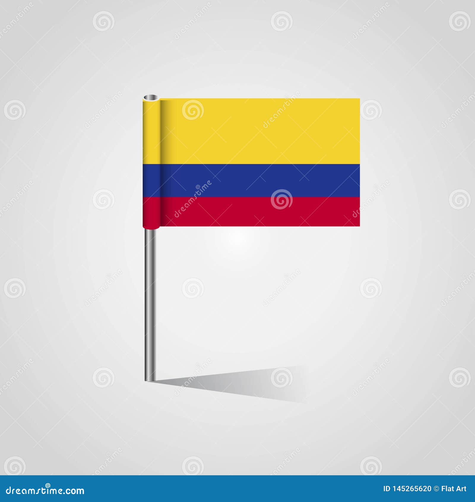 Colombia Flag Design Vector Stock Vector - Illustration of symbol ...