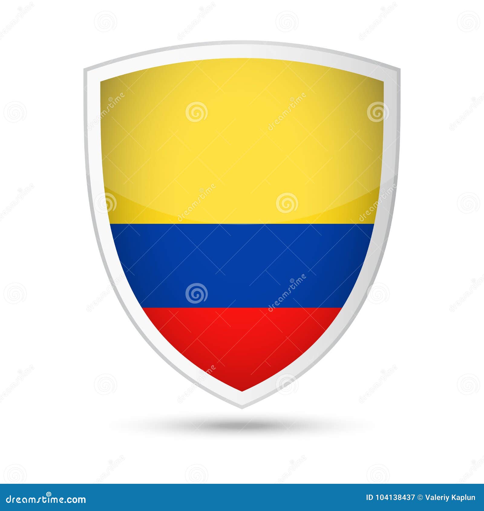 Colombia Flag Vector Shield Icon Stock Illustration - Illustration of ...