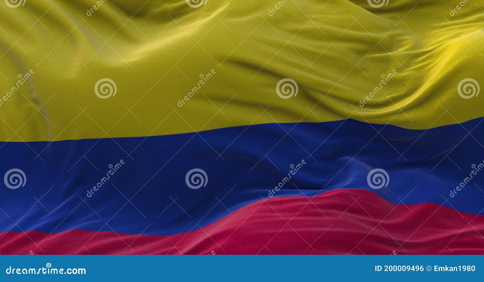 Colombia Flag Waving in the Wind Stock Illustration - Illustration of ...