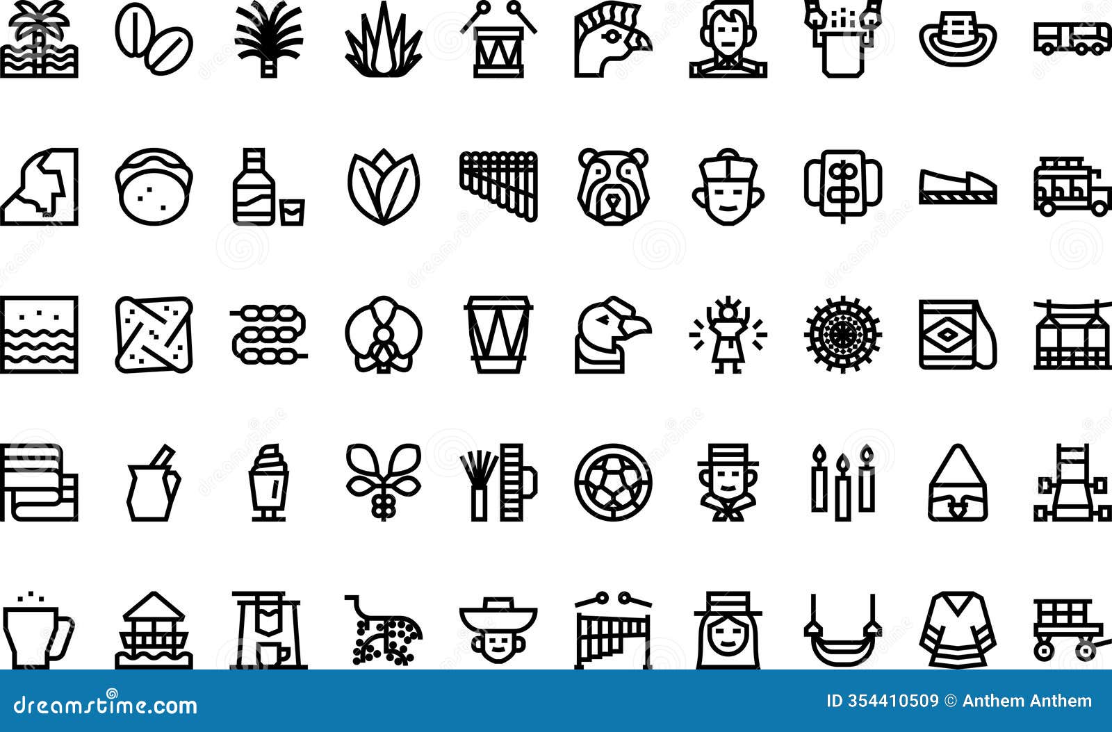 Colombia Icons High-Quality Vector Icons Collection With Editable ...