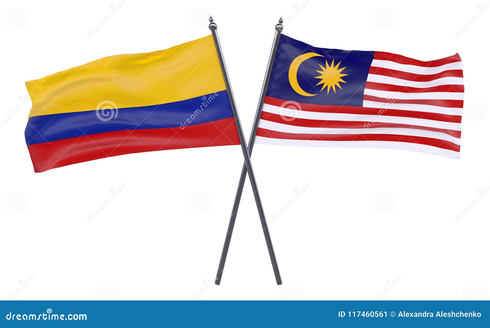 Two Crossed Flags Royalty-Free Stock Photo | CartoonDealer.com #117449247