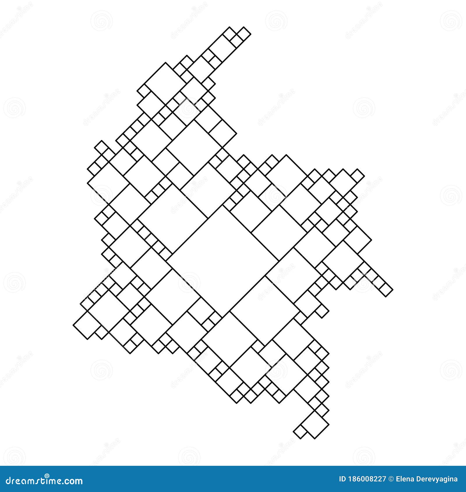 Colombia Map from Black Pattern from a Grid of Squares of Different ...