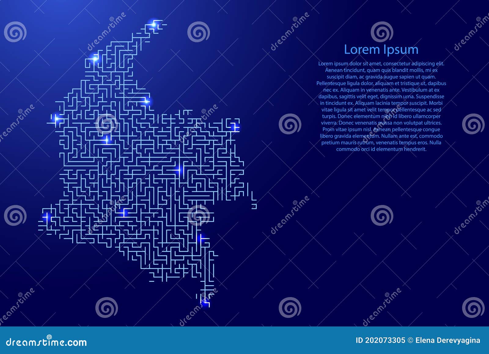 Colombia Map Glowing Purple Neon Lamp Sign Vector Illustration ...