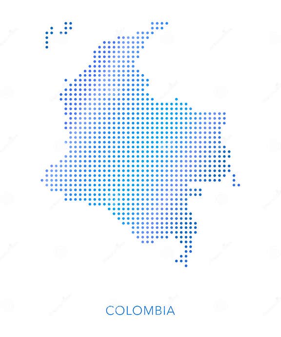 Colombia Map, Dot Vector Background Stock Vector - Illustration of ...