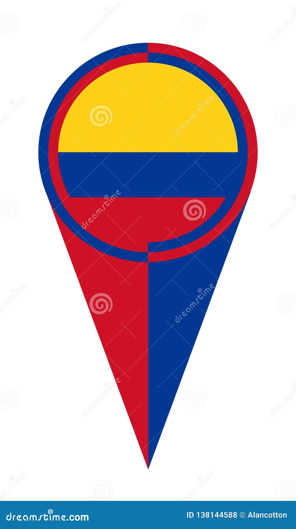 Colombia Map Pointer Location Flag Stock Vector - Illustration of world ...