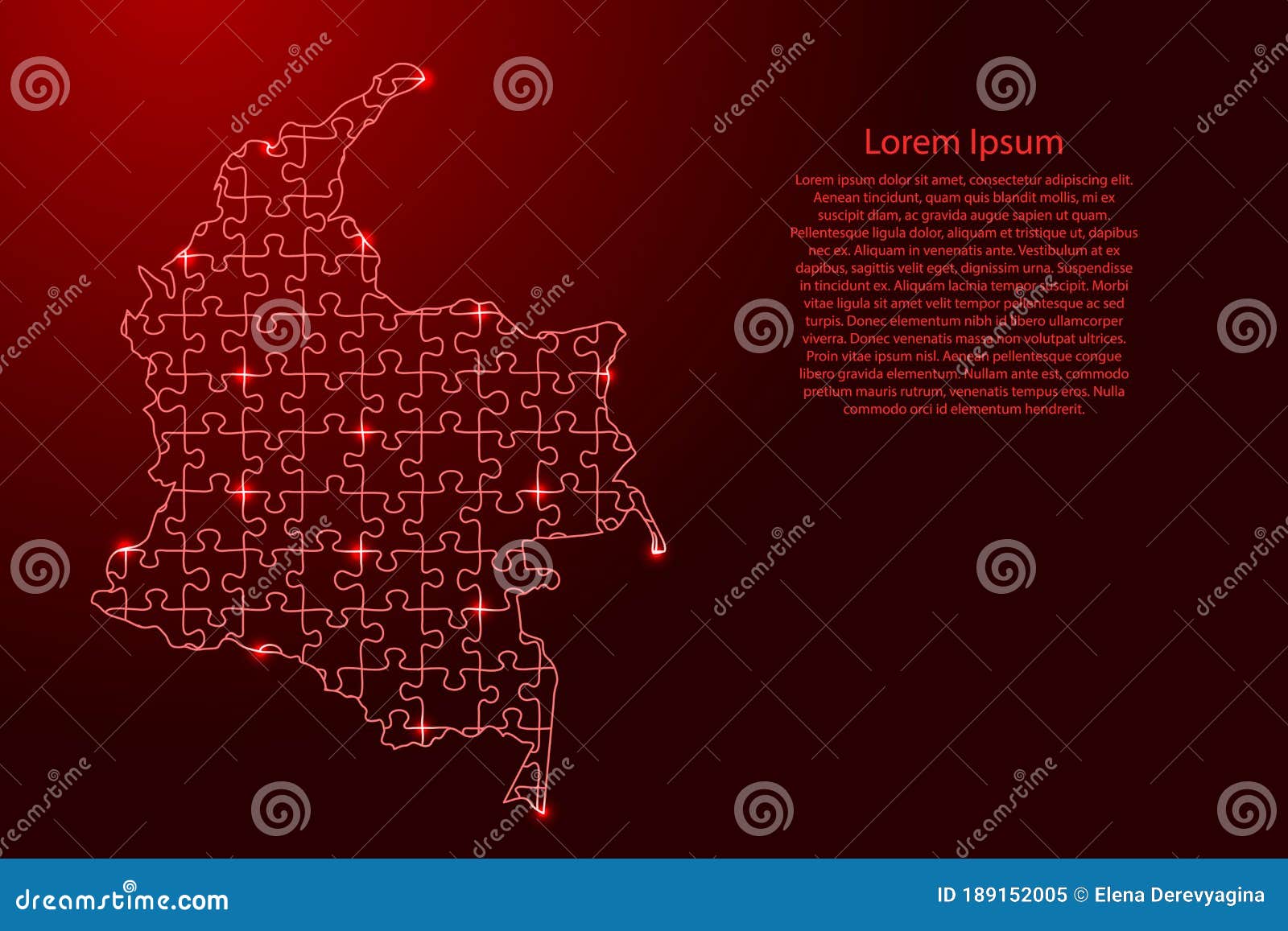 Colombia Map Glowing Purple Neon Lamp Sign Vector Illustration ...