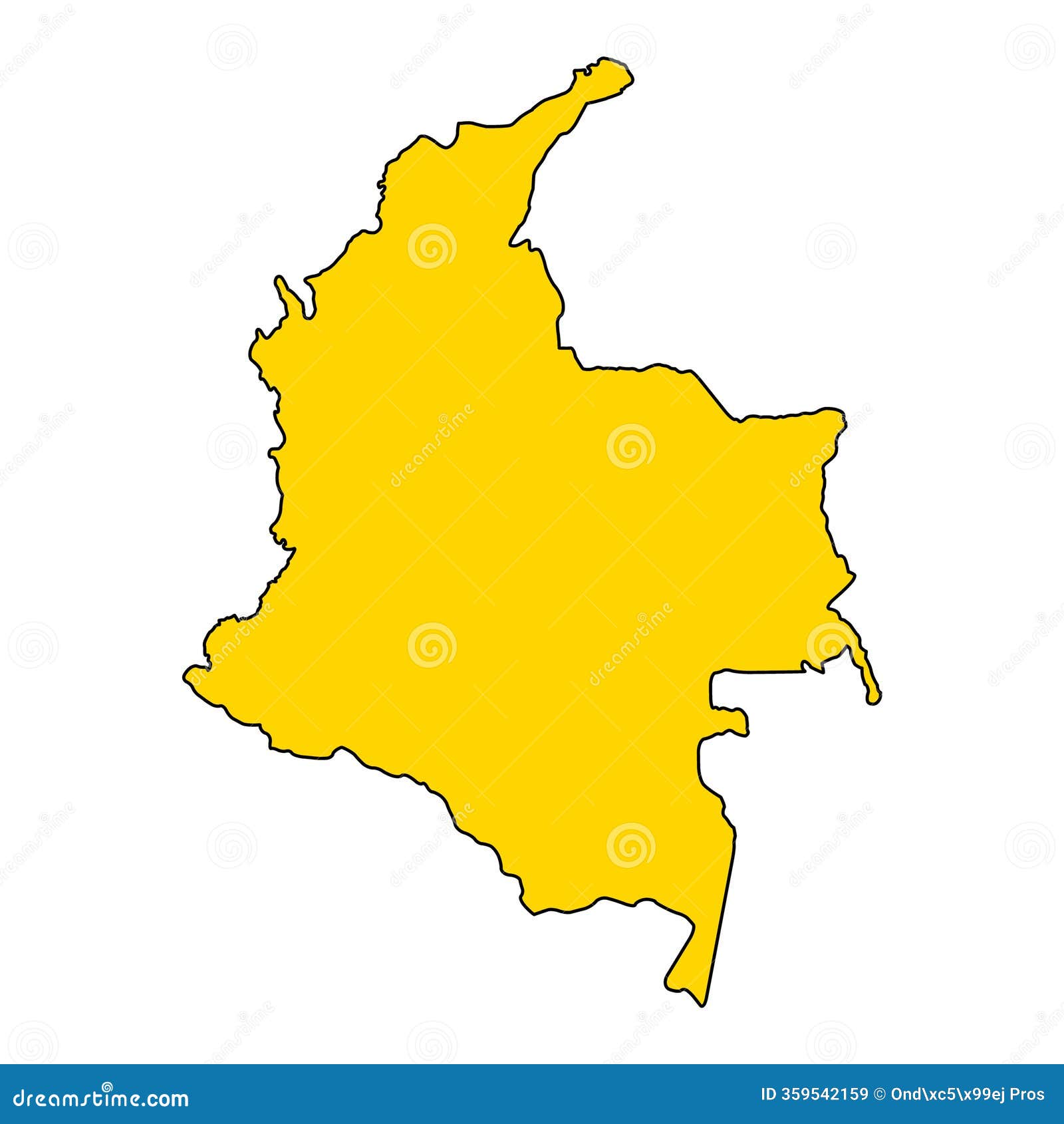 Colombia Map Shape, Travel Web Flat Concept Icon Symbol Vector ...