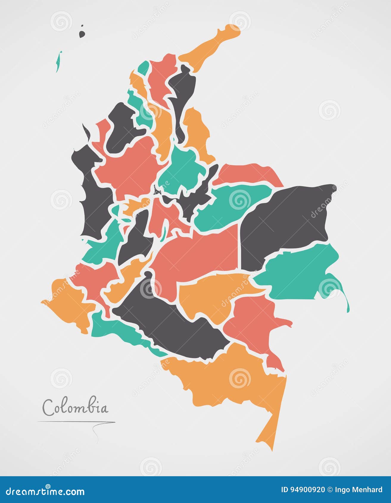 Modern Of Colombia Map Connections Network Design, Best Internet ...