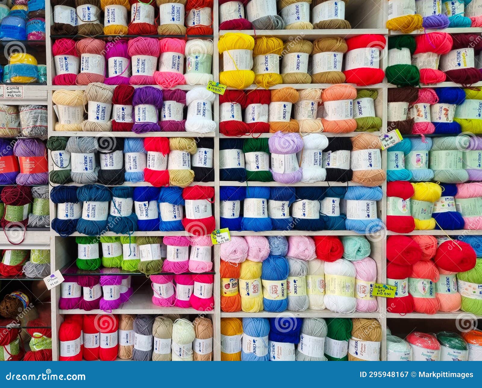 Colombia, Medellin, Display of Colored Balls of Wool Editorial ...