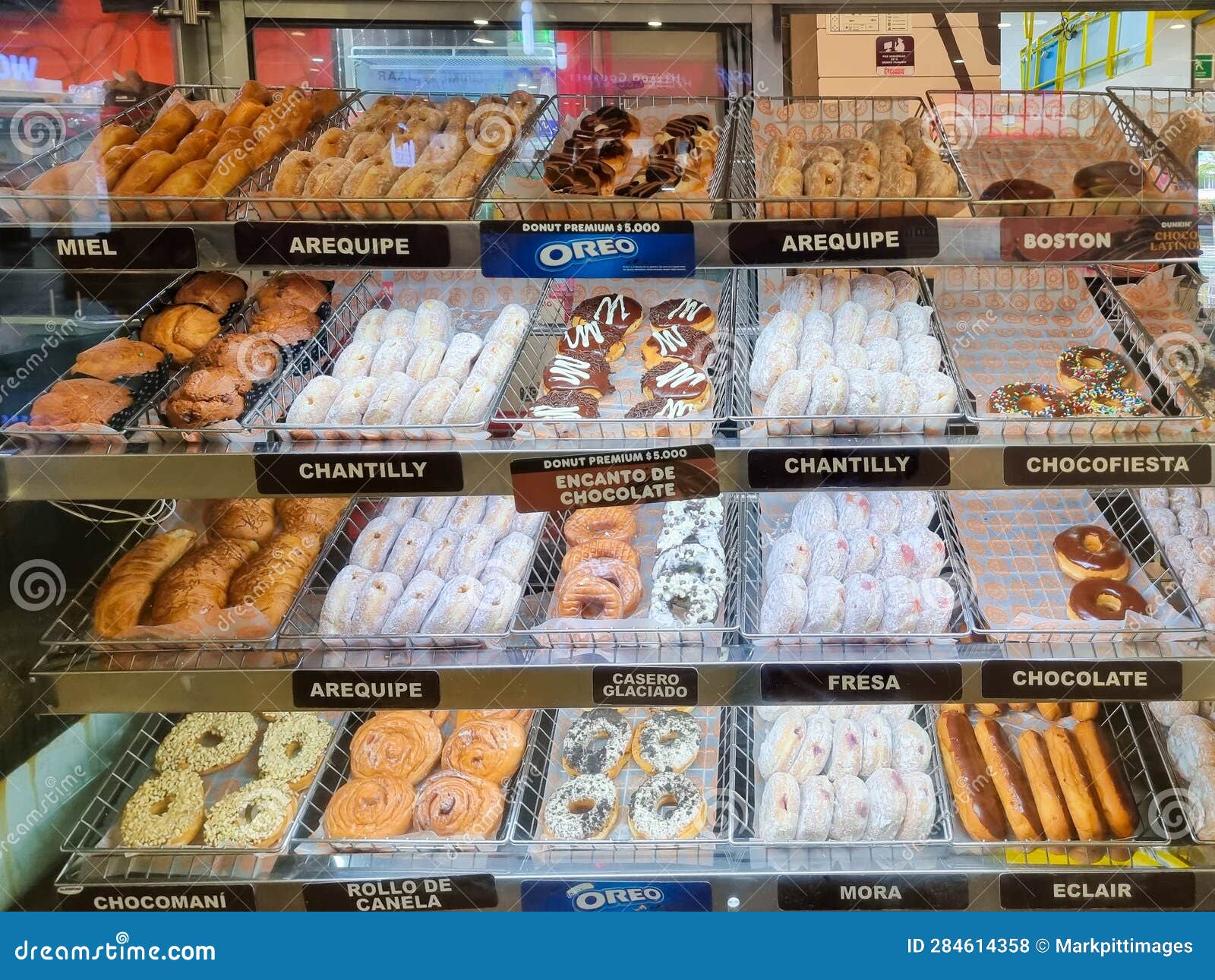 Colombia, Medellin, Showcase of Donuts Editorial Stock Photo - Image of ...