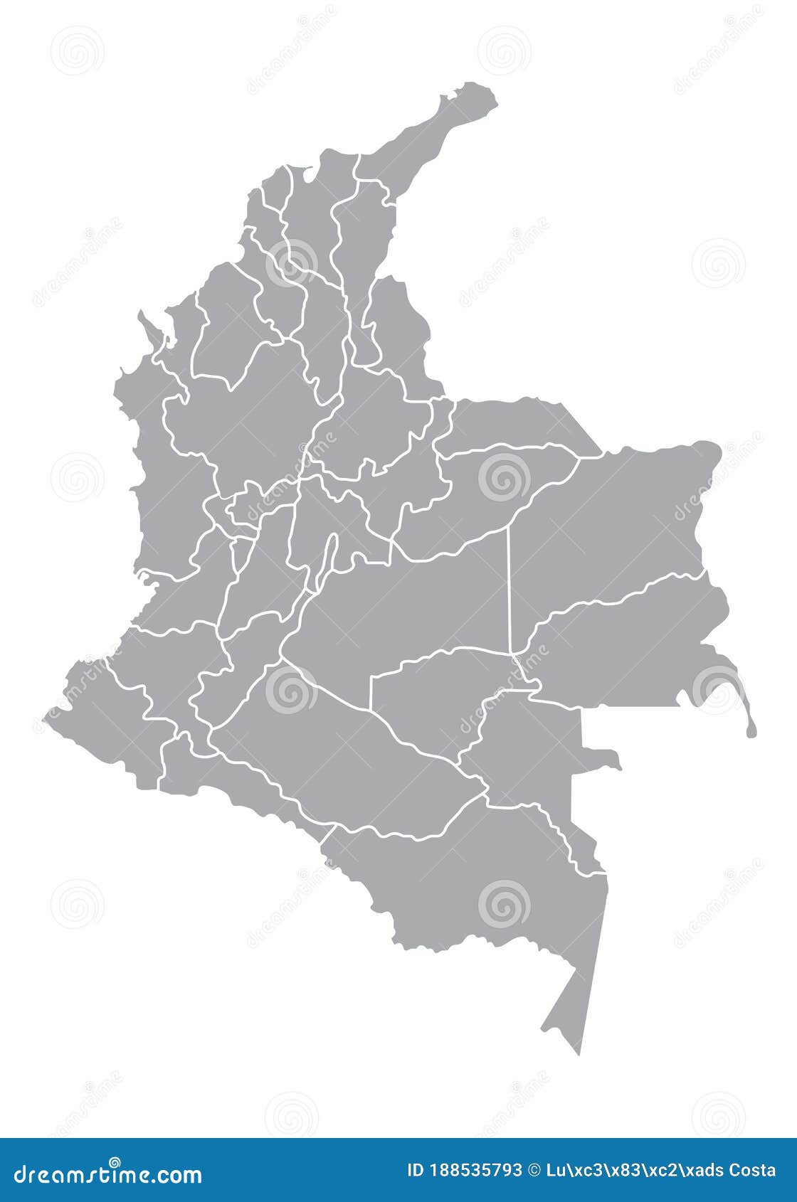 Colombia Regions, Vector Geography Background | CartoonDealer.com ...