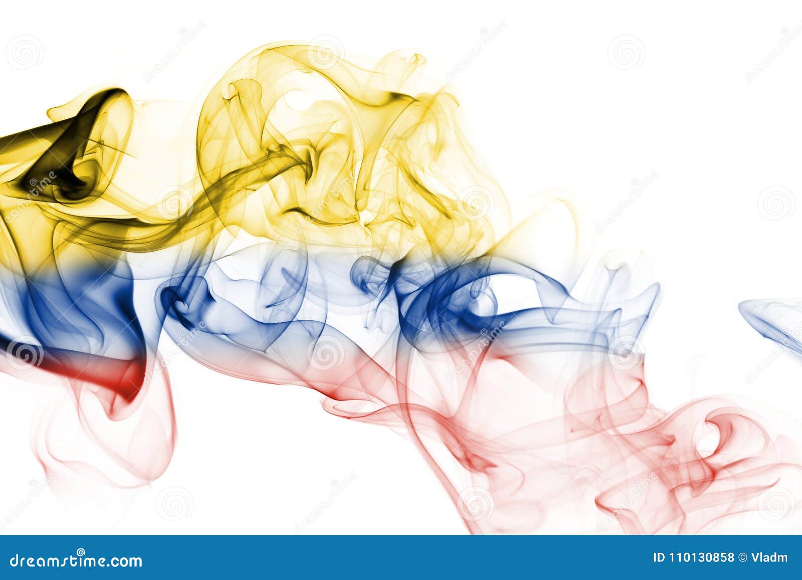 Colombia Smoke Flag on a White Background Stock Photo - Image of flame ...